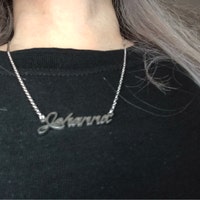 Custom Name Necklace, Sam Nameplate Necklace, Personalized Letter Name ...