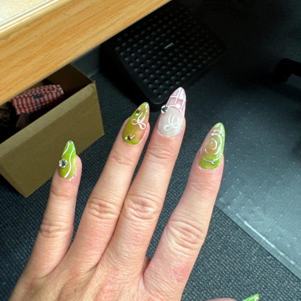 Spring Garden Press on Nails | Floral and Greenery Nail Art | Nail Set ...