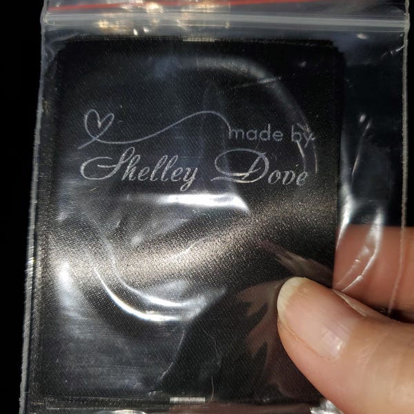 Pink Clothing Labels, Personalized Fold Over Tags, Custom Sewing Pink ...