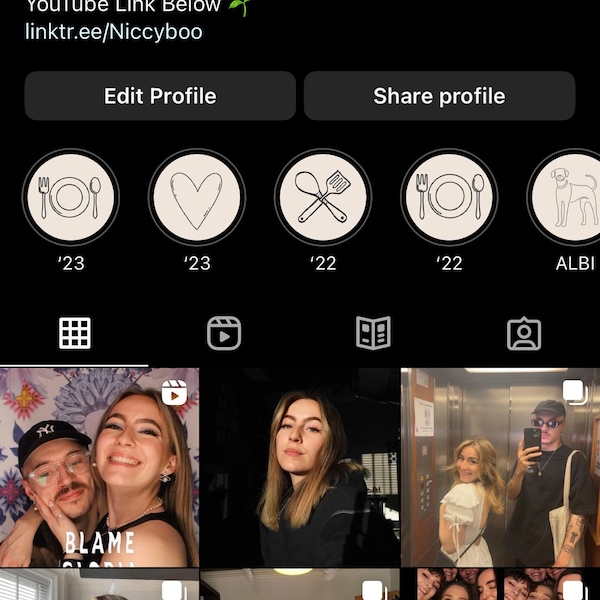 200 Insta Highlight Covers Pastel Line Art, Boho Cute IG Story Icons ...