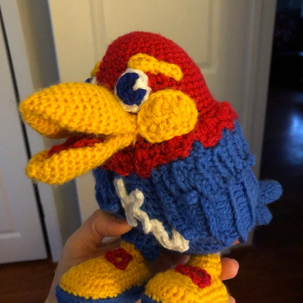 KU Jayhawk Crochet Pattern: Amigurumi Mascot (PDF Pattern) - Etsy