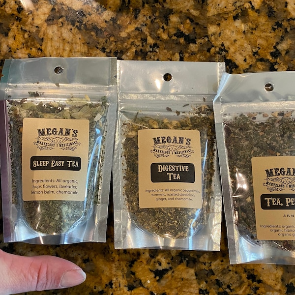 Choose Your Own Tea Sample Set, 5, 10 or 15 Teas, Sample Size, Organic ...