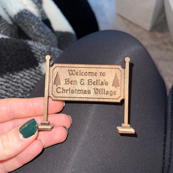 Custom Christmas Village Welcome Sign, Welcome to Our Village Sign ...