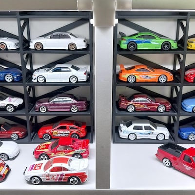 Hotwheel 10 Car Display Stand Industrial Design W Hidden Wall Mount ...