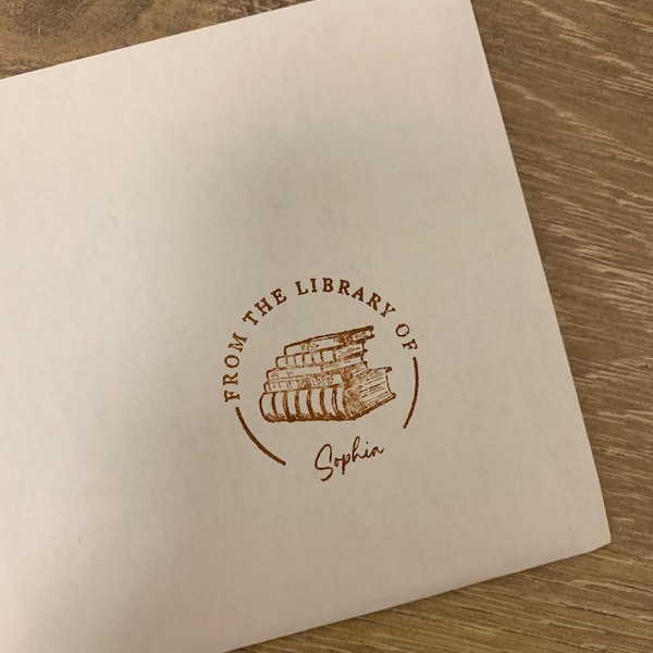 From the Library of |custom Library Stamp|personalized BOOK Stamp ...