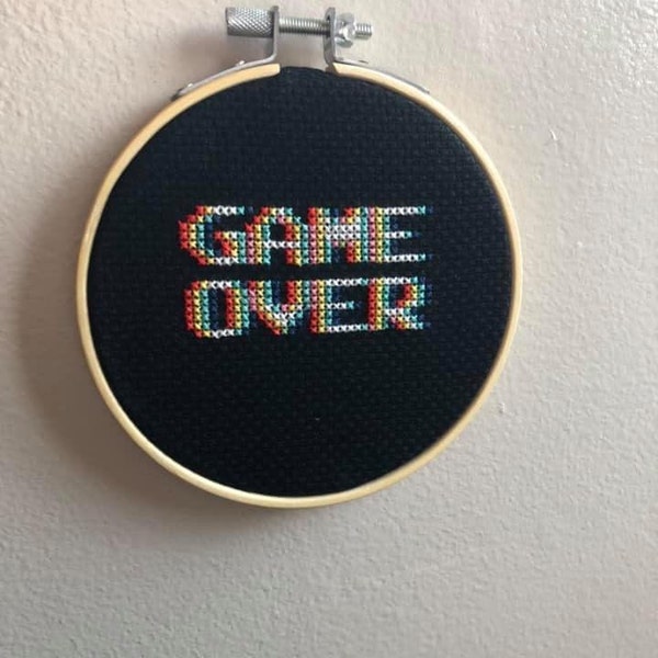 Game Over 4-in-1 Cross Stitch Pattern - Etsy