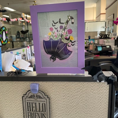 Spooky Spring/gothic Easter/flower Art/bat Art/creepy Cute/postcard ...