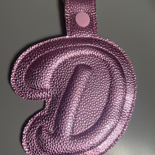 Puffy Foam Key Fob Snap Tab Gift Idea Monogram Alphabet Letters A-Z ...