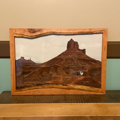 Live Edge Frame. Custom Sizing. Cherry Wood - Etsy