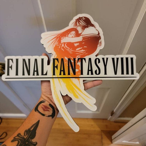 Final Fantasy 8 Logo Wall Decor - Squall Leonhart - Gunblade - FF8 Logo ...
