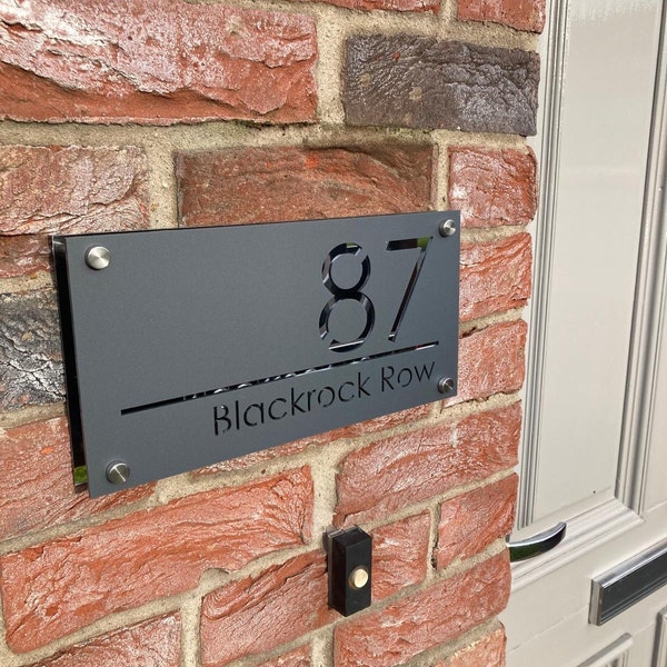 House Wall Plaques UK Luxe A4 Precision Laser Cut Acrylic House Number ...