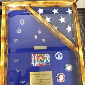 Alca Shred Custom Military Shadow Box cmsgt/smsgt/msgt Version ...