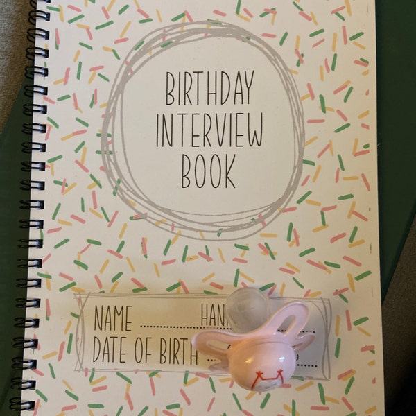 Non-personalised Birthday Interview Book: Baby to 18 Years, Keepsake ...