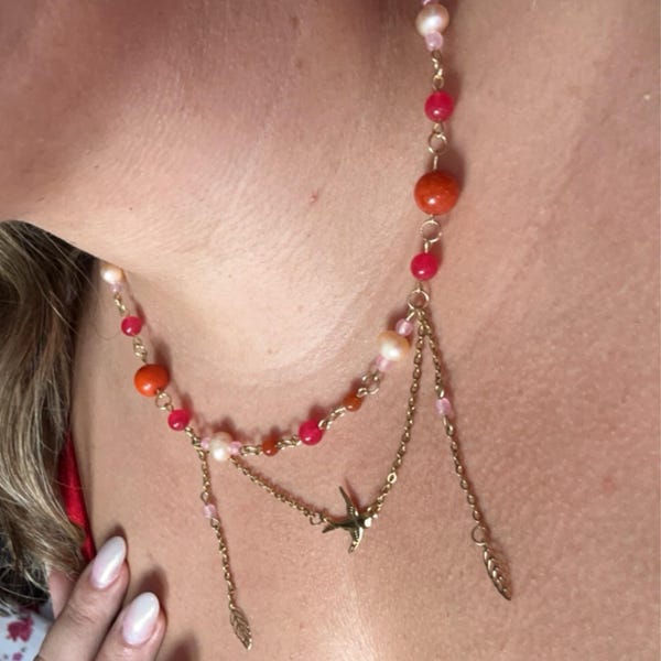 Royalcore Necklace Coquette Aesthetic Jewelry Crystal Necklace Real ...