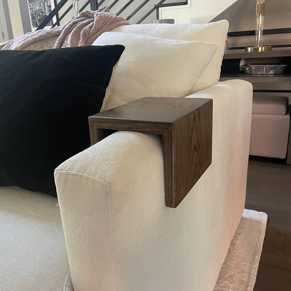 Handmade Useful Armrest Table, Functional Couch Tray, Wood Sofa Table ...