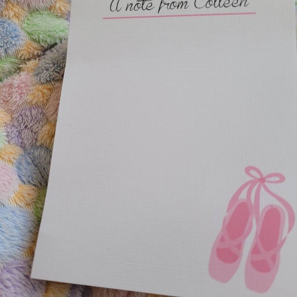 Ballet Notepad, Dance Teacher Notepad, Personalized Notepad, Teacher ...