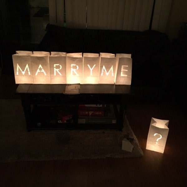 Luminaries, Will You Marry Me Sign, Engagement Signs, Will You Marry Me ...