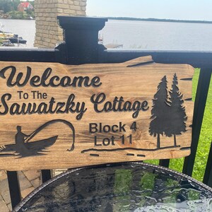 Custom Cottage Sign Wood Cottage Sign Anniversary Gift Welcome to Our ...