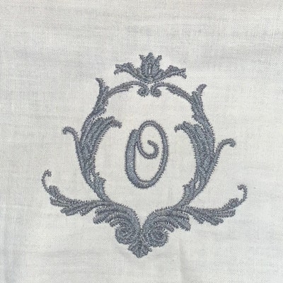 Floral Monogram Frame Machine Embroidery Design 2 Sizes - Etsy