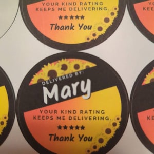 Uber Eats Delivery Stickers for Gig Workers. Custom Personalized Uber ...