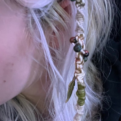 Hemp Macrame Boho Hair Wrap Yarn Dreadlock Decoration for Hair - Etsy