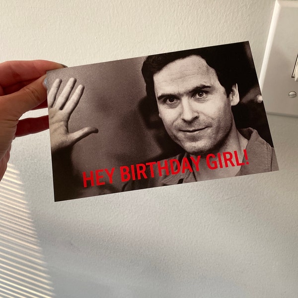 Serial Killer Birthday Card - Horror - Ted Bundy - Lovers - Friendship ...