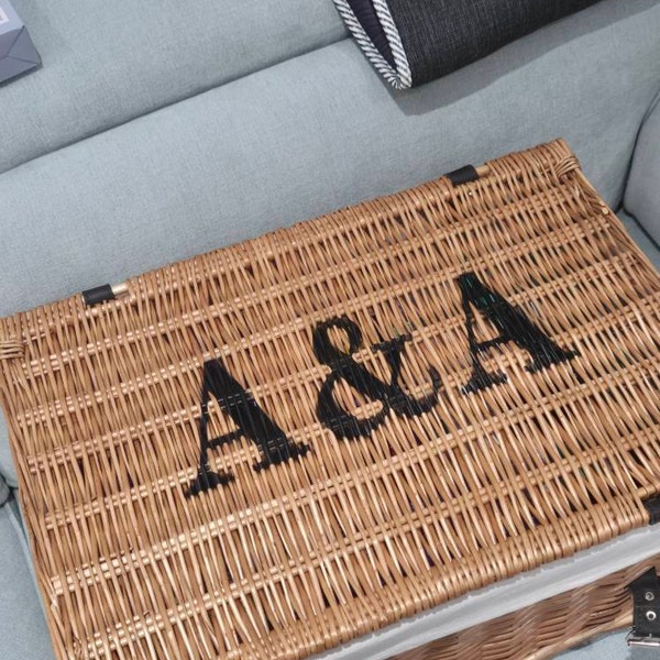 Branded Wicker Hamper With Logo, Personalised Bespoke Corporate PR Gift ...