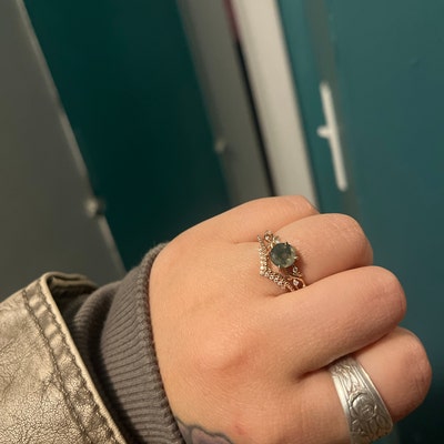 Tulip Lotus Prong 8MM Round Moissanite Solitaire Engagement Ring 14K ...