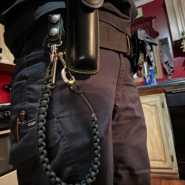 Thin Blue Line Keychain 550 Paracord Keychain - Etsy