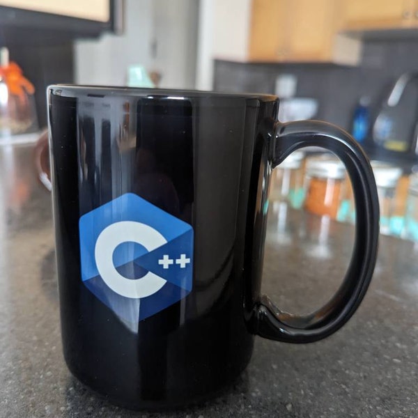 C++ Coffee Preparation Code - Black Glossy Mug - Etsy
