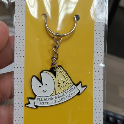 Funny Cheese Keyring, Cheese, Keychain, Anniversary Gift, Husband Gift ...
