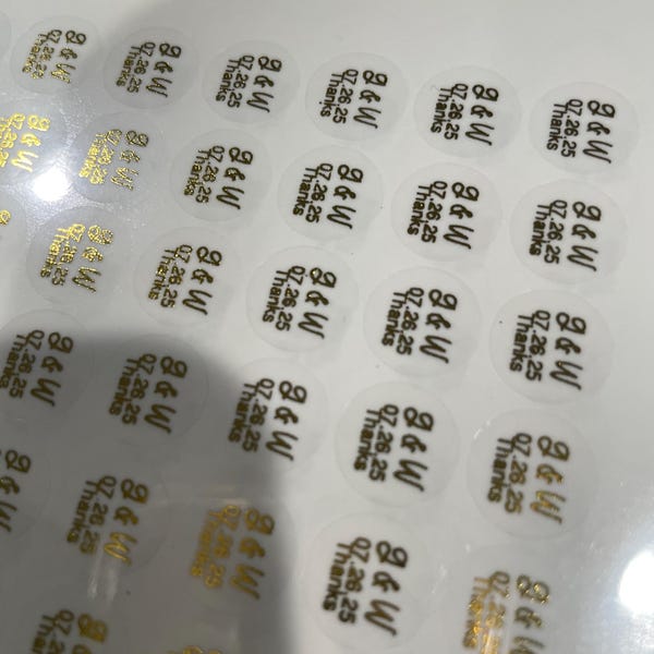 Gold Foil Return Address Labels / Gold Foil Label / Bridal Address ...