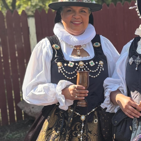 New Adult Colonial Pilgrim Victorian Renaissance Revolutionary Cream or ...