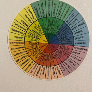 Wheel of Emotions Sticker Large - Etsy
