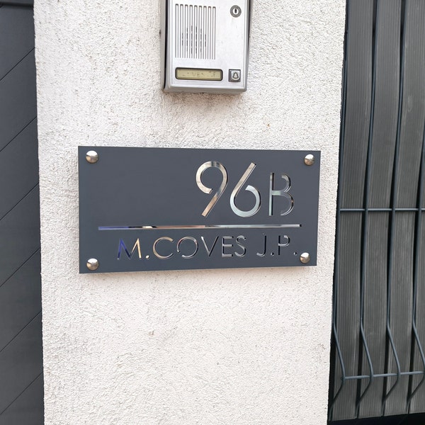House Wall Plaques UK Luxe A4 Precision Laser Cut Acrylic House Number ...
