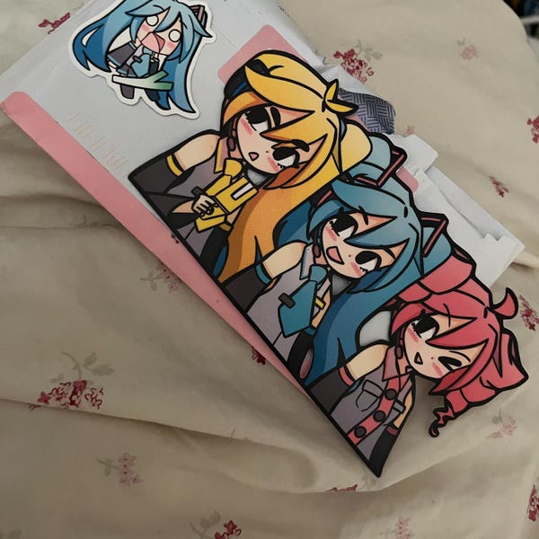 Triple Baka Large Sticker | Car Decal, Akita Neru, Hatsune Miku, Kasane ...