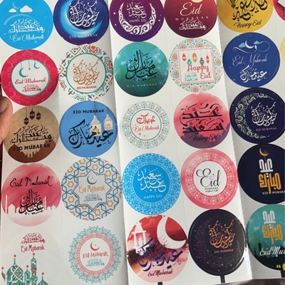 35 Eid Mubarak Stickers Decorations Colourfull Fantastic Designs 35 ...