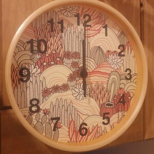 Boho Botanical Wooden Wall Clock Decorative Clock Woodland - Etsy