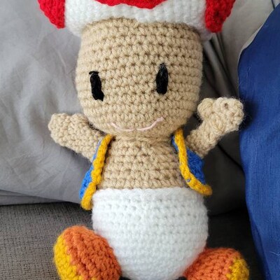 Crochet Doll Pattern Toad Super Mario Kinopio by Tremendu Video Game ...