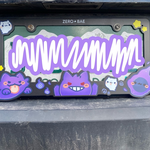 Ghost Themed Purple Spooky Cute License Plate Frame - Etsy