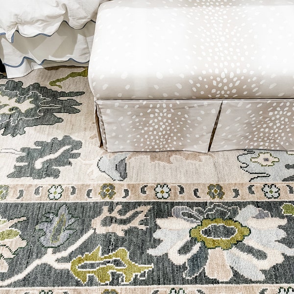 Modern Oushak Rug, Nursery Rug, Handmade Rug, Living Room Rug, Dining ...