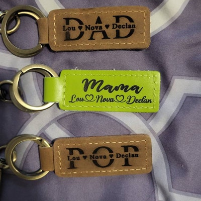 Personalized Dad Keychain, New Dad Gift, Engraved Dad Keychain, Fathers ...