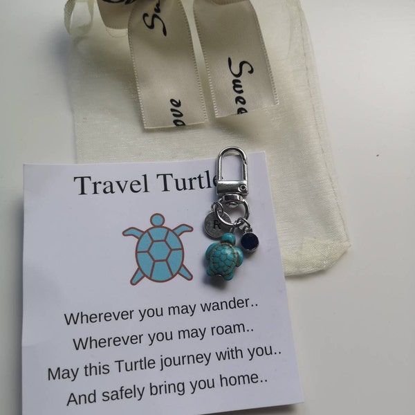 Personalised Turtle Keychain,turtle Keyring,personalised Gift,travel ...