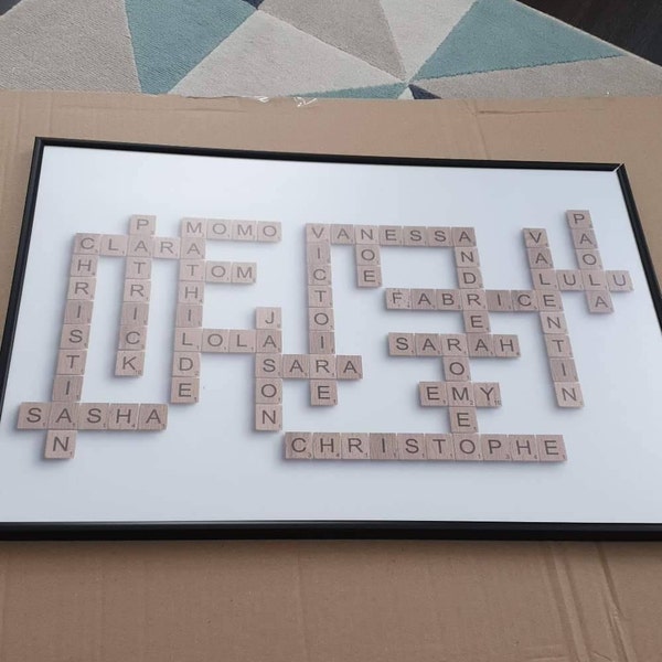 100% Personalized Crossword Scrabble Poster - Ideal for Couples ...