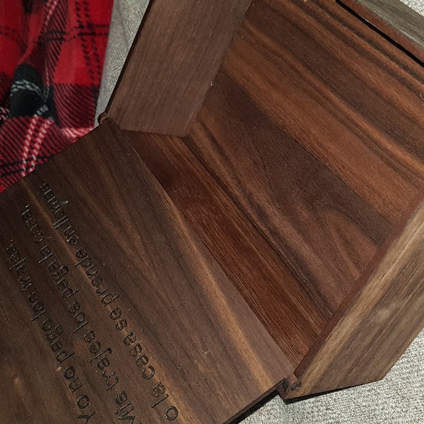 Custom Memory Wooden Laser Engraved Box, Christmas Gift Personalized ...
