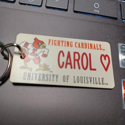 Personalized College University Keychain Tags Machine Engraved Retro ...