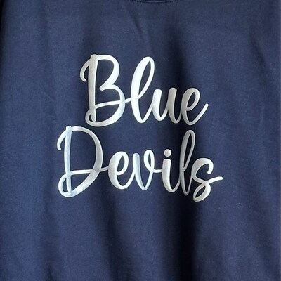 Puff Print Custom Team Name Sweatshirt, Scool Mascot Sweatshirt Shirt ...