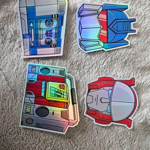 Transformer One Megatronus Holographic Sticker Retro Style for Laptop ...