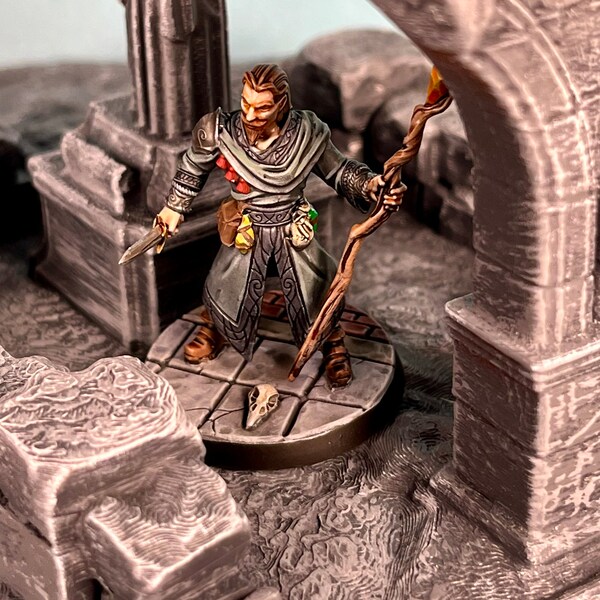 Arcanist Guild Apprentice V2 (30mm Base) 3D Printed Resin Miniature ...