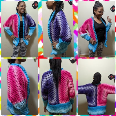 Crochet Hex Cardigan Pattern PDF INSTANT DOWNLOAD video - Etsy